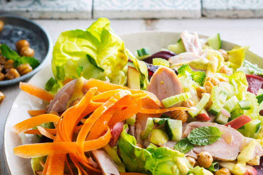 Nos meilleures recettes de salades au poulet - Femme Actuelle