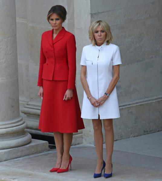 Brigitte Macron et Melania Trump à Paris, elles rivalisent d'élégance ... Brigitte Macron et Melania Trump à Paris, elles rivalisent d'élégance ...