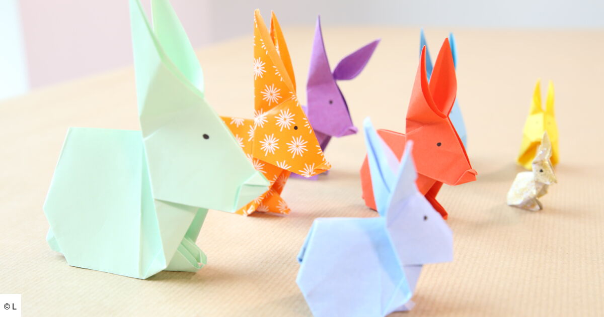 Un lapin en origami : Femme Actuelle Le MAG
