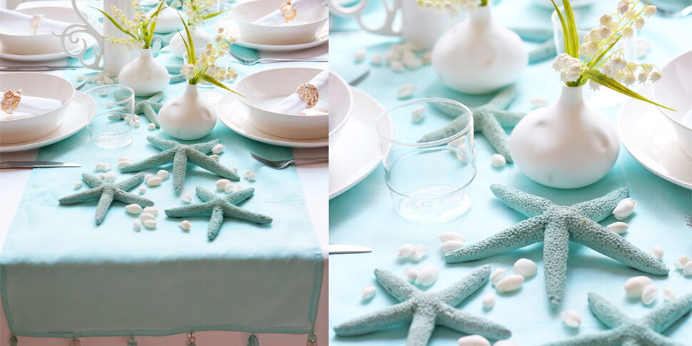 Une déco de table inspirée de la mer : Femme Actuelle Le MAG