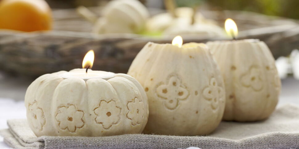 Belle idée d’automne : un pâtisson photophore : Femme Actuelle Le MAG