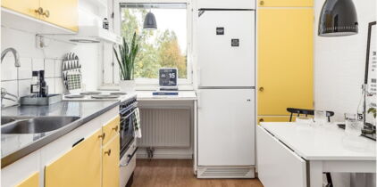 Un coin repas modulable dans une petite cuisine : Femme Actuelle Le MAG