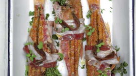 Petits rougets grillés, fèves à la coriandre rapide : découvrez les ...