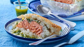Pavés de saumon en croûte de sésame et son risotto rapide : découvrez ...