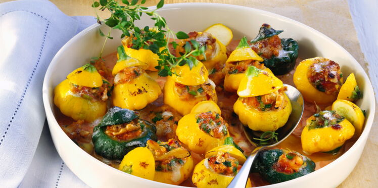 Mini-pâtissons farcis aux noix et au chèvre : découvrez les recettes de ...