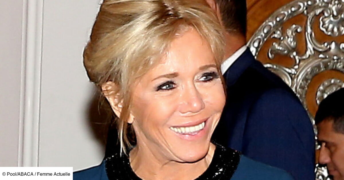 PHOTOS - Brigitte Macron, renversante dans une robe longue fendue ...