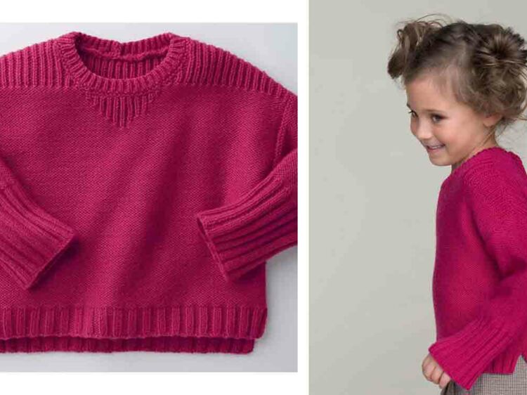 Tricot Gratuit Le Pull En Jersey Et Côtes Femme Actuelle Le Mag