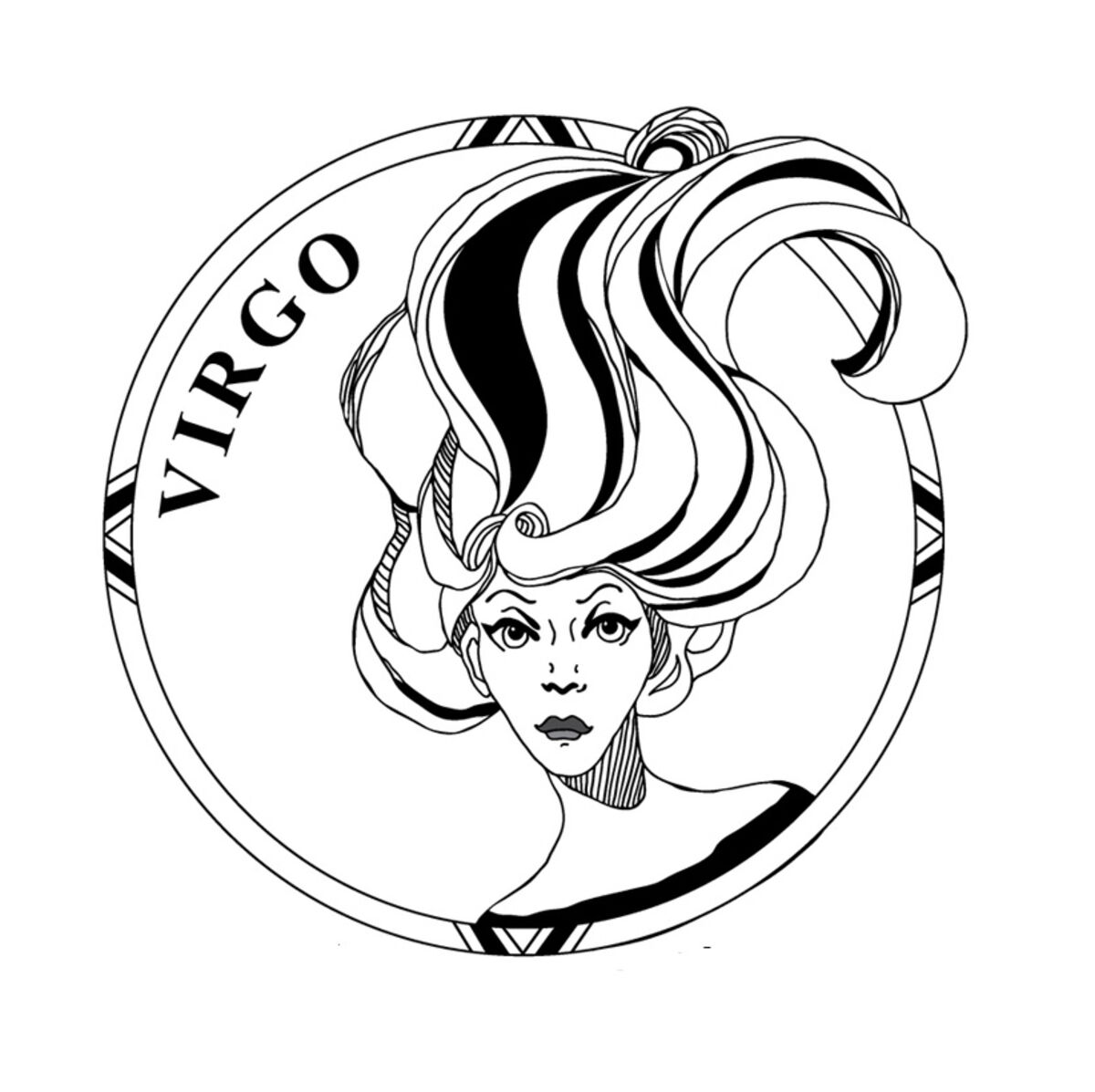Traits De La Vierge Les Fleurs Et Le Signe Astrologique De La Vierge