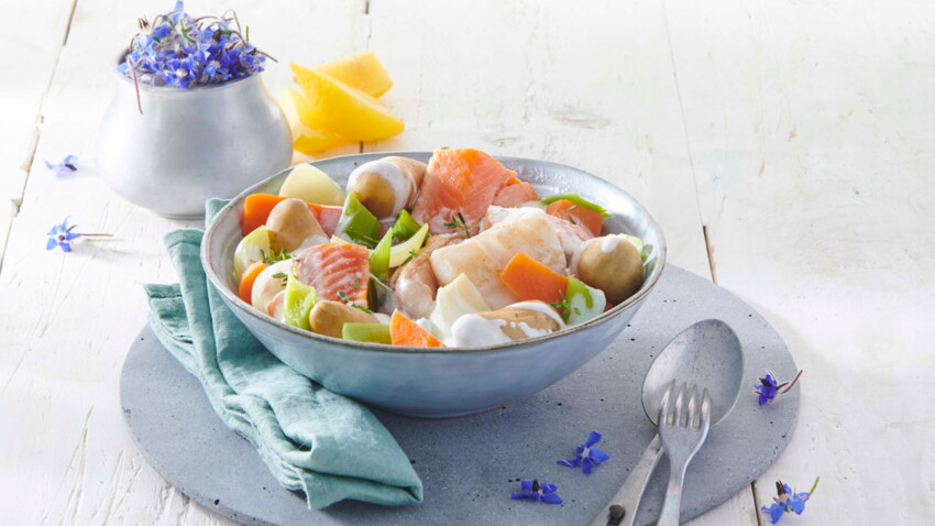 Waterzoi de poisson aux Pompadour Label Rouge rapide : découvrez les ...