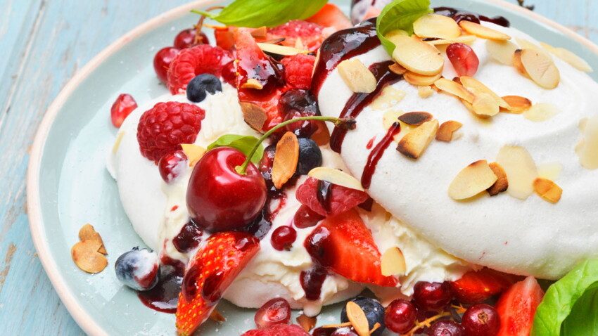 Pavlova amandes et fruits rouges : découvrez les recettes de cuisine de ...