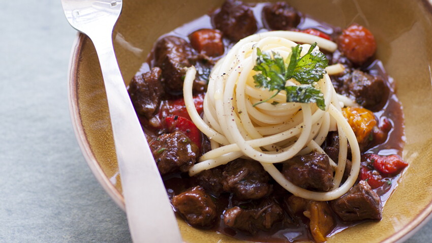 Spaghettis à la daube de joue de veau : découvrez les recettes de ...