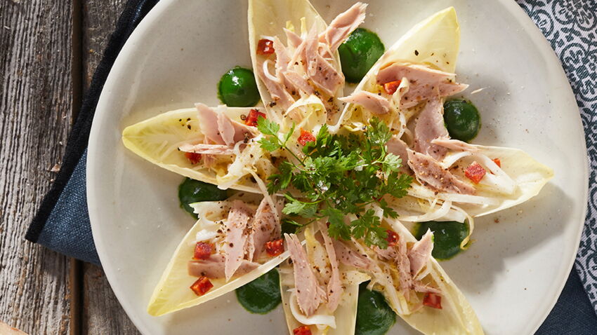 Salade de thon coleslaw d’endives et chorizo rapide : découvrez les ...