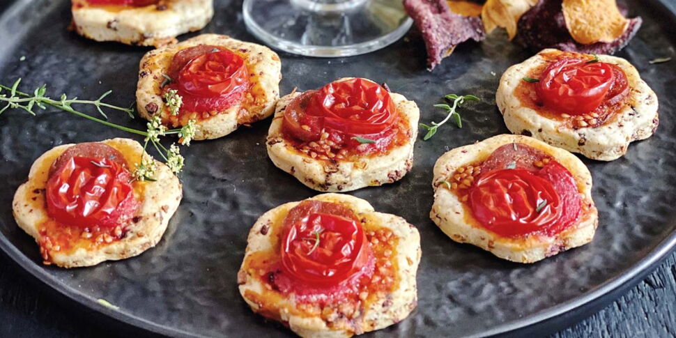 Sablés aux tomates séchées, Balsa Veg crisps & chorizo facile et rapide ...