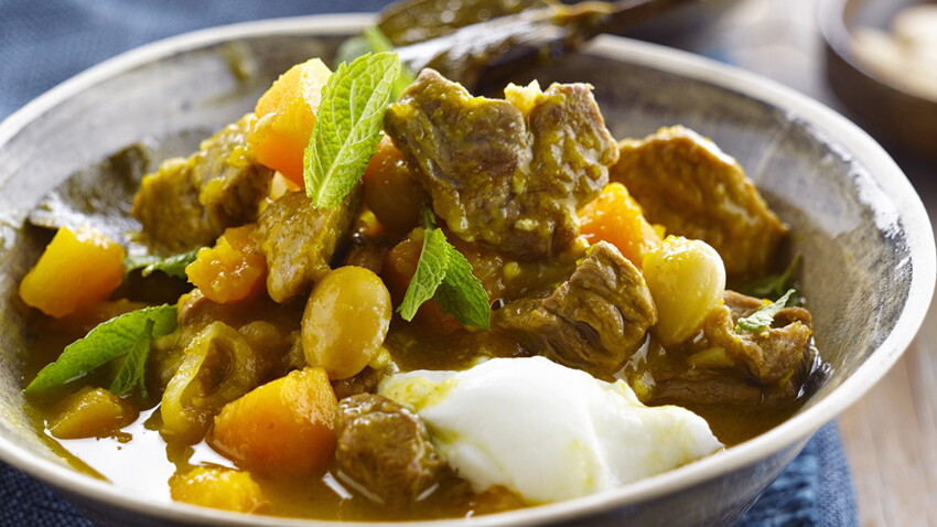 Ragoût d’agneau à la courge butternut et aux amandes : découvrez les ...