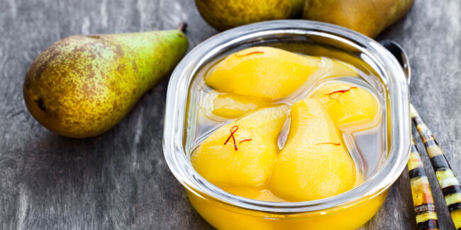 Poires au sirop facile et rapide : découvrez les recettes de cuisine de ...