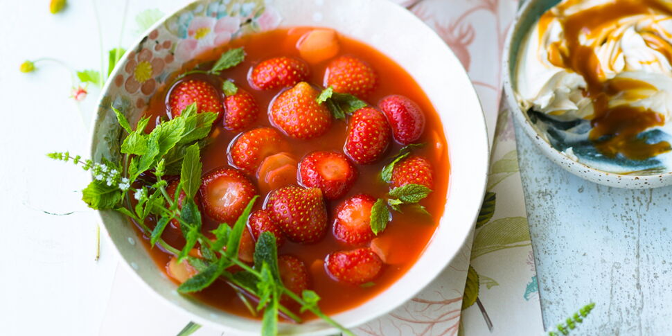 Nage de fraises à la menthe facile et rapide : découvrez les recettes ...
