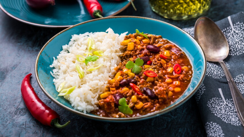 Chili con carne au boeuf haché facile et rapide : découvrez les ...