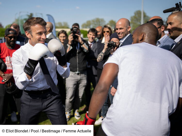 Emmanuel Macron : cette vidéo inattendue du Président-candidat en train ...