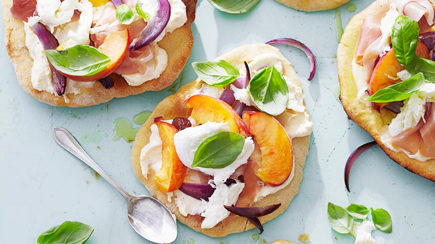 Pizzettes aux nectarines et jambon : découvrez les recettes de cuisine ...