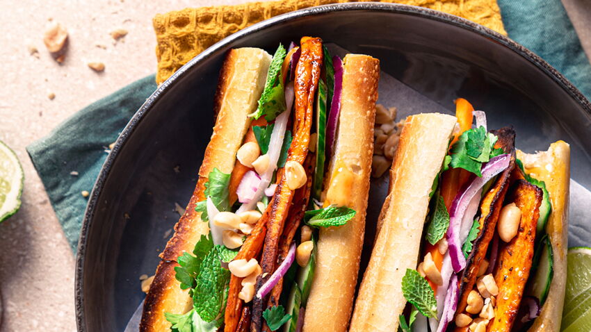 Banh Mi veggie à la patate douce de Caroline du Nord facile : découvrez ...