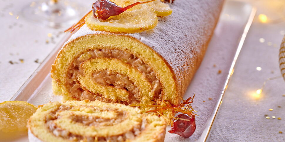 Biscuit roulé au praliné noisette et confit de citron : découvrez les ...