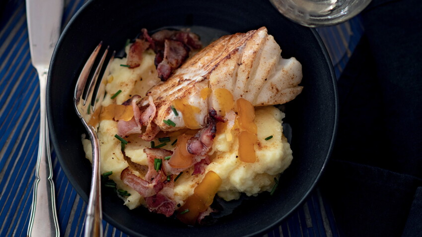 Morue poêlée au lard fumé et à la poutargue facile : découvrez les ...