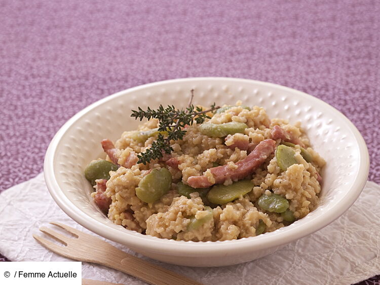 Risotto de millet aux lardons et fèves facile et rapide : découvrez les ...
