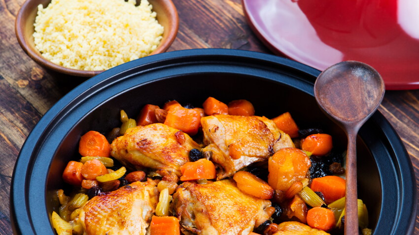 Tajine au poulet et abricots facile : découvrez les recettes de cuisine ...