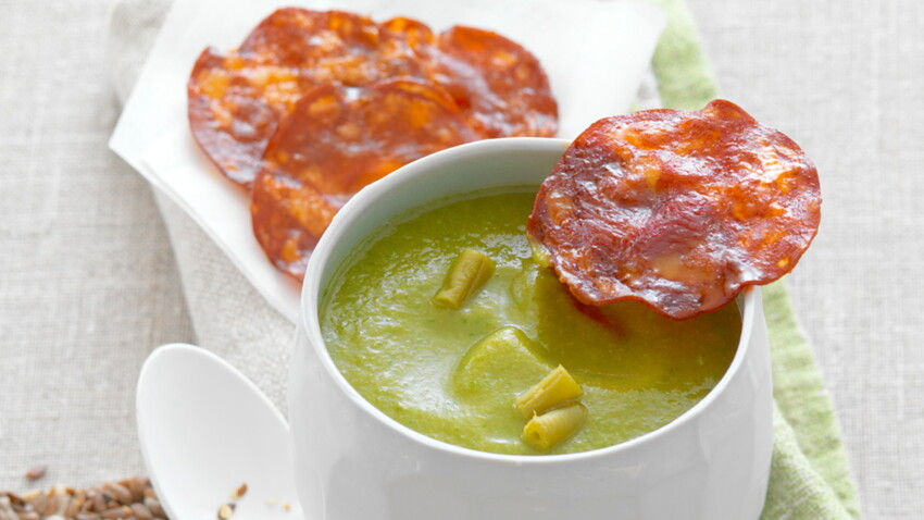 Soupe de haricots verts au chorizo facile et rapide : découvrez les ...