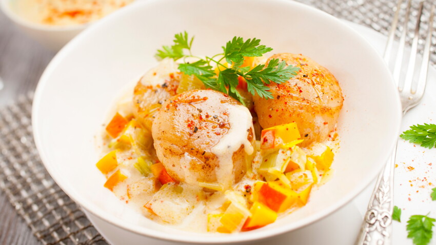 Cookeo : Saint-Jacques roties au Chablis facile et rapide : découvrez ...