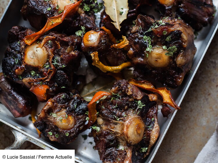 Queues de boeuf au four, aux agrumes d'Hugo Desnoyer facile : découvrez ...