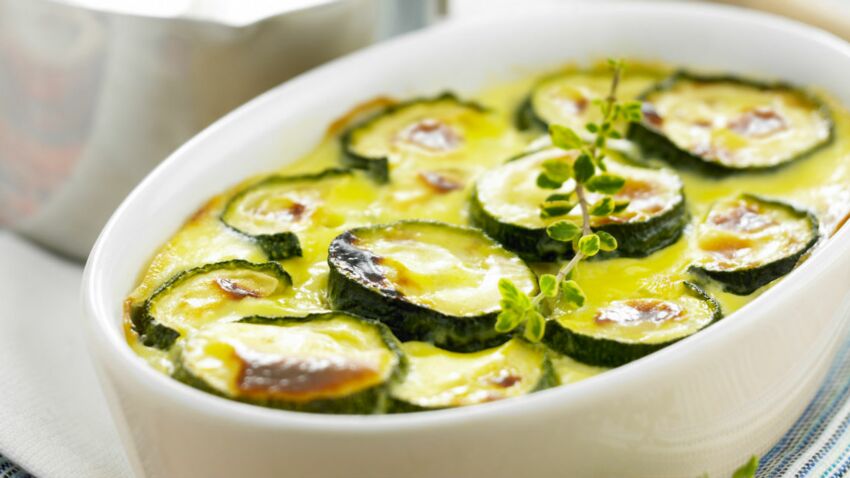 Gâteau gratiné de courgettes aux deux fromages et à la fleur de thym ... Gâteau gratiné de courgettes aux deux fromages et à la fleur de thym ...