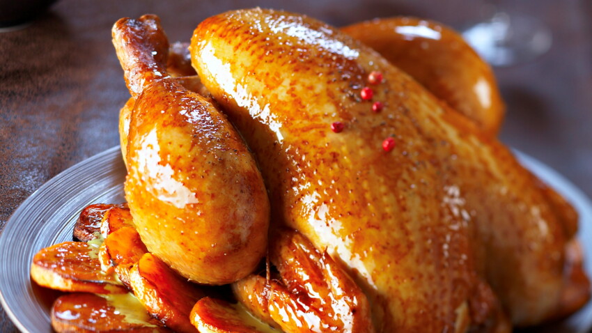 Chapon rôti aux patates douces, sauce coco-curry facile : découvrez les ...