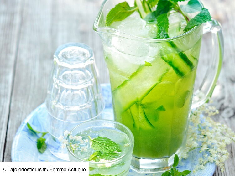 Limonade à la fleur de sureau et au concombre rapide : découvrez les ...
