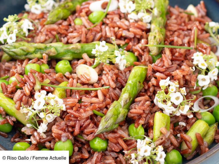 Salade de riz rouge printanière aux légumes croquants facile et rapide ...