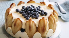 Charlotte de madeleines et mousse de fruits rouges facile et rapide ...