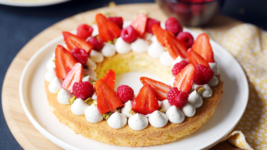 Gâteau-tarte crème vanille et fruits rouges facile et rapide ...
