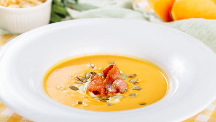 Soupe butternut lardons facile et rapide : découvrez les recettes de ...