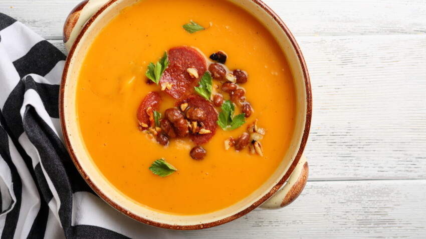 Soupe butternut haricots rouges facile et rapide : découvrez les ...