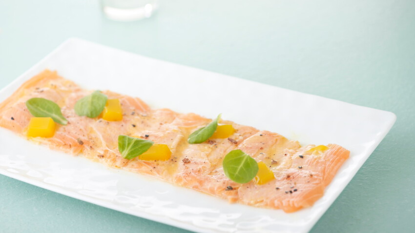 Carpaccio de saumon de Norvège aux fruits de la passion facile et ...