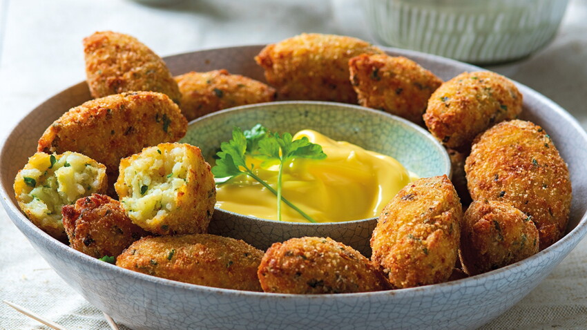 Croquettes de risotto et sauce au curry facile et rapide : découvrez ...