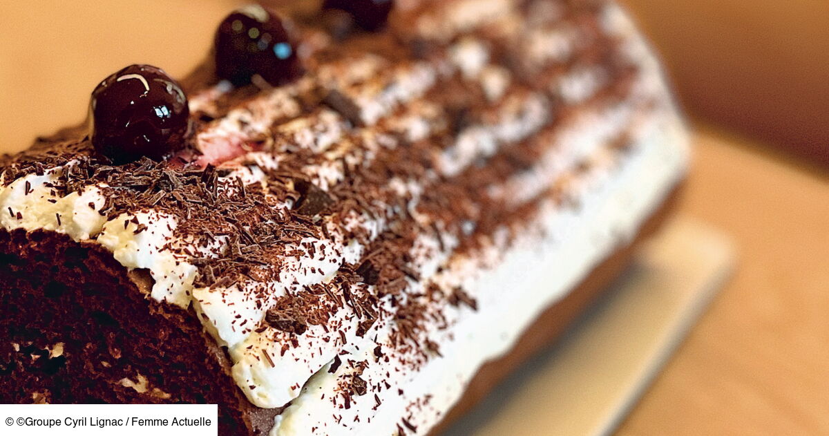 Cyril Lignac : sa bûche chocolat et amarena pour un dessert de Noël ...