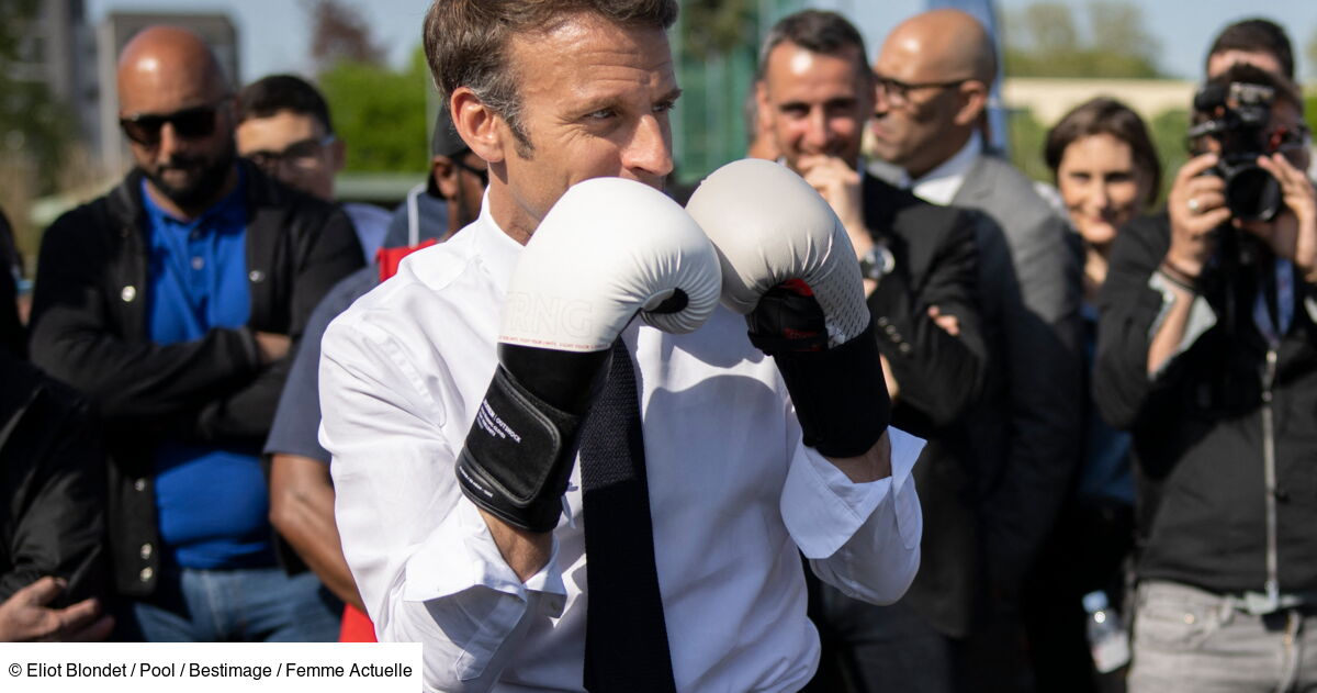 Emmanuel Macron, très musclé, fait de la boxe : d'étonnants clichés ont ...