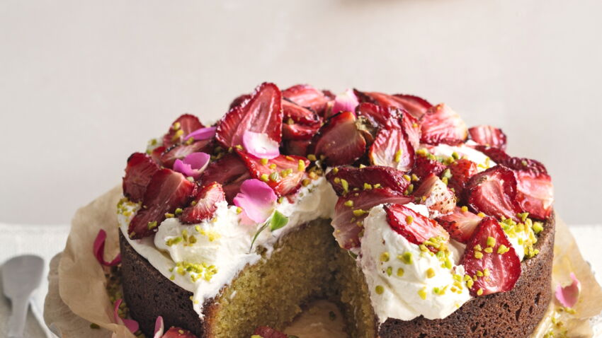 Biscuit pistache à la rose et aux fraises : découvrez les recettes de ...
