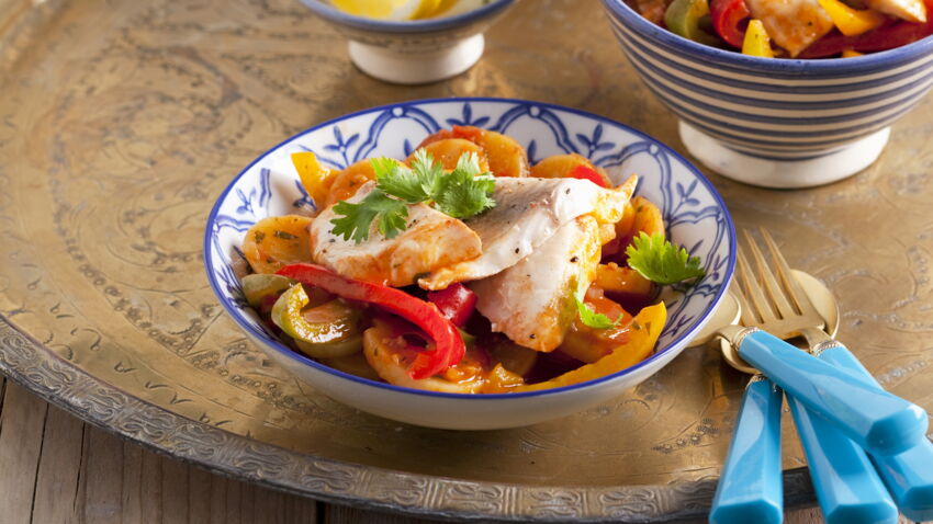 Tajine de poisson aux poivrons facile : découvrez les recettes de ...
