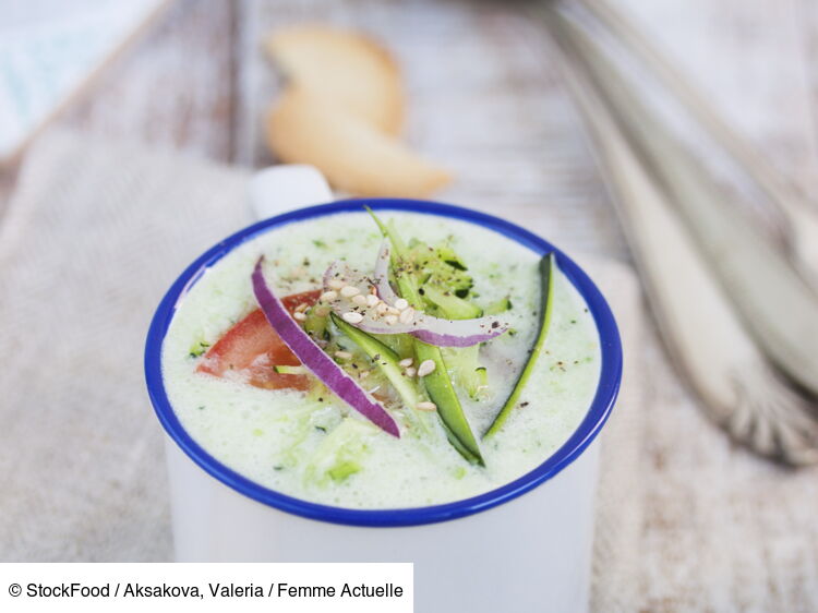 Soupe froide de courgettes et concombre facile et rapide : découvrez ...