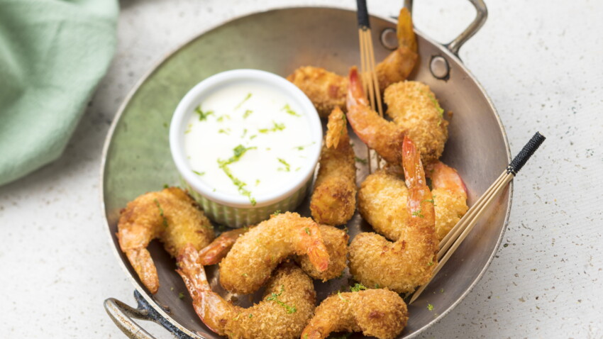 Crevettes panées, sauce au citron vert facile et rapide : découvrez les ...