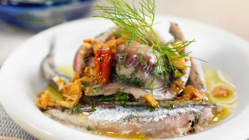 Filets d'anchois marinés à l'huile d'olive facile et rapide : découvrez ...