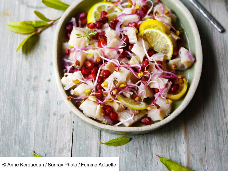 La recette du ceviche de poisson au citron vert et à la grenade facile ...