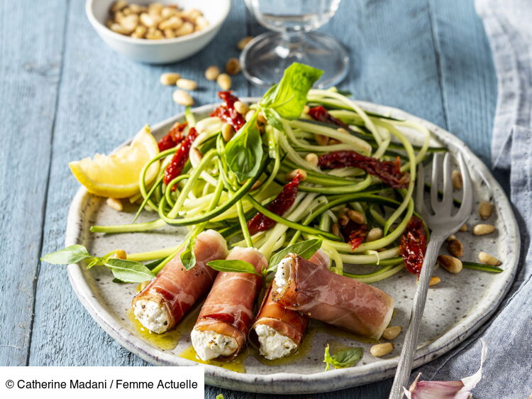 Roulés de riz à l'italienne, salade de courgettes facile et rapide ...